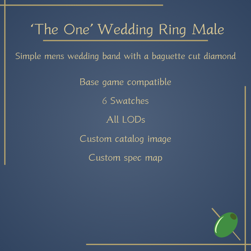 The One Wedding Ring Male - The Sims 4 Create a Sim - CurseForge