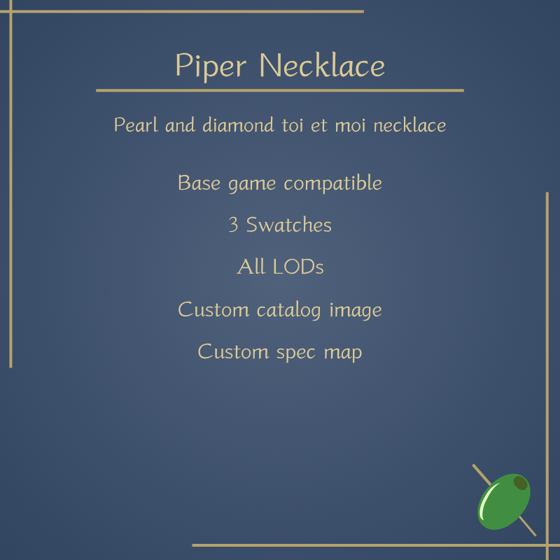 Piper Necklace - The Sims 4 Create a Sim - CurseForge