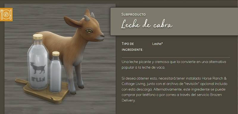 Goat's Milk by BrazenLotus Spanish translation - The Sims 4 Mods ...
