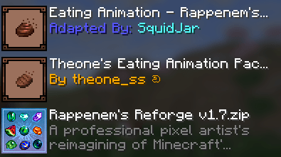 Rappenem's Reforge - Eating Animation - Minecraft Resource Packs ...