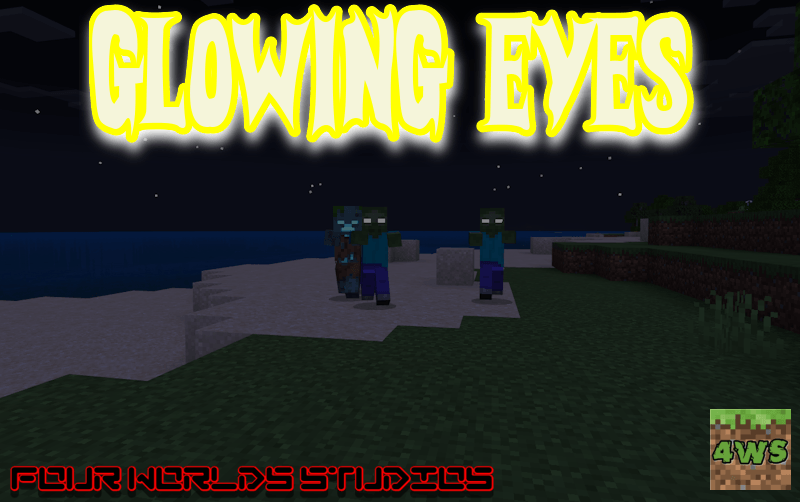 Glowing Eyes by Four [See Zombies from a Distance!] - Minecraft Bedrock ...