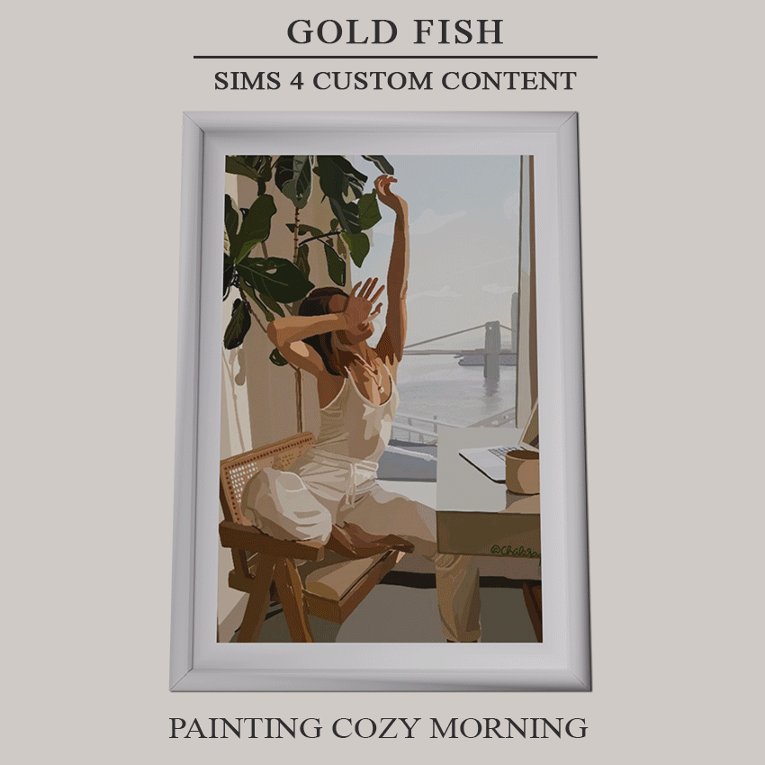 GoldFish Painting Cozy Morning - The Sims 4 Build / Buy - CurseForge