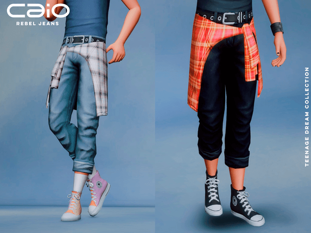 Rebel Jeans (Caiocc) - The Sims 4 Create a Sim - CurseForge
