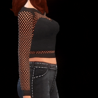 fishnet cropped bralette by fayethegray - The Sims 4 Create a Sim ...