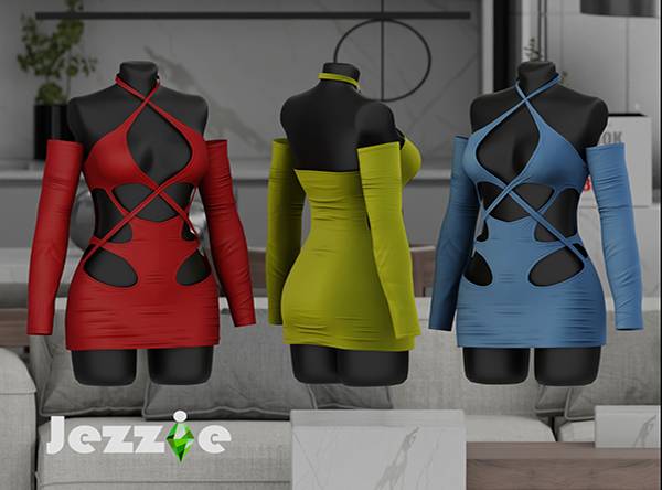 Jezzie.Ts4 Loris Mini Dress - The Sims 4 Create a Sim - CurseForge
