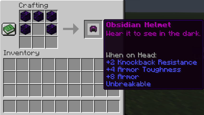 Obsidian Items: Tools and Armor - Minecraft Data Packs - CurseForge