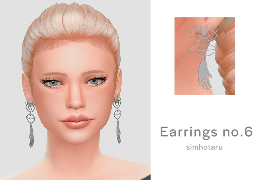 Earrings no.6 - The Sims 4 Create a Sim - CurseForge