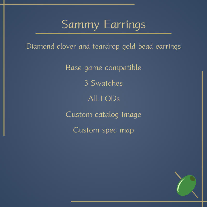 Sammy Earrings - The Sims 4 Create a Sim - CurseForge