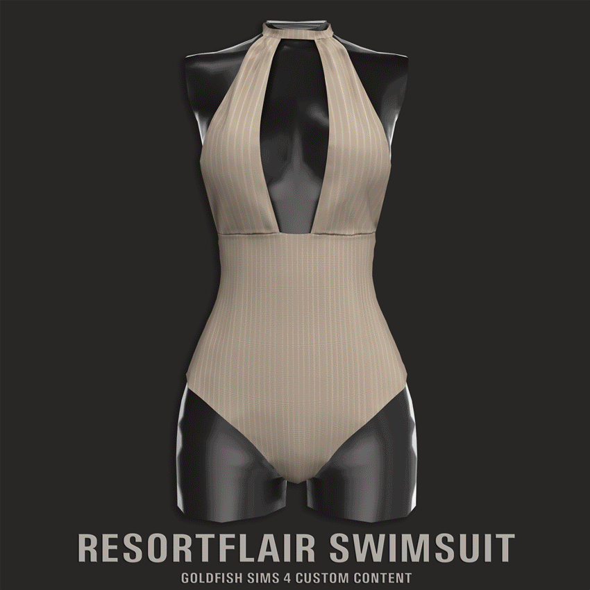 GoldFish ResortFlair Swimsuit 🍊 - The Sims 4 Create a Sim - CurseForge
