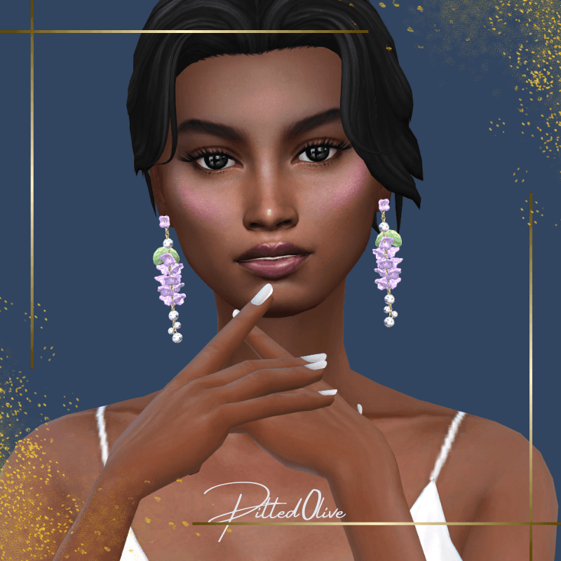 Wisteria Earrings - The Sims 4 Create a Sim - CurseForge