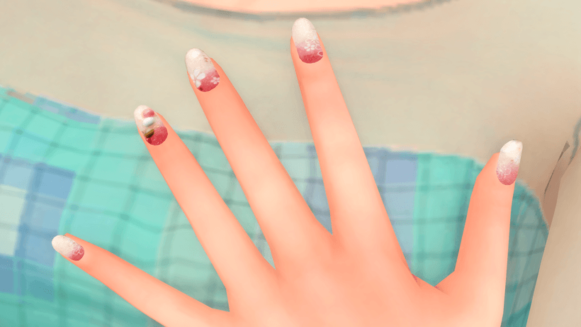 Wagashi-Sakura Dango Nails - The Sims 4 Create a Sim - CurseForge