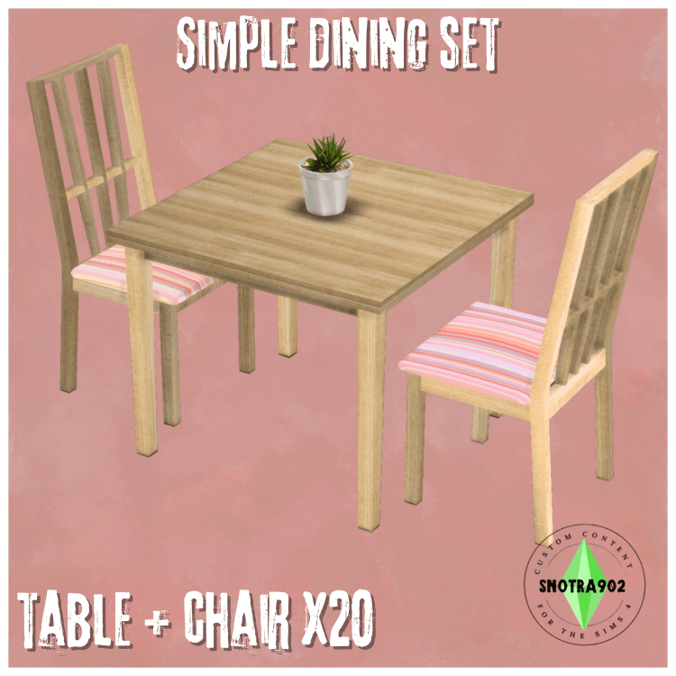 Simple Dining Set - The Sims 4 Build / Buy - CurseForge