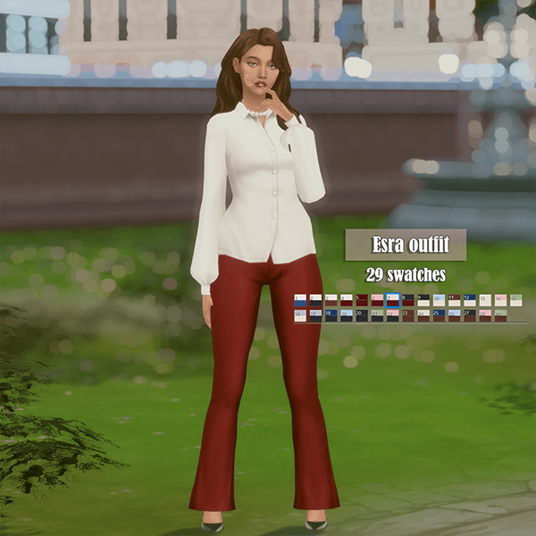Esther set: Esra outfit - The Sims 4 Create a Sim - CurseForge