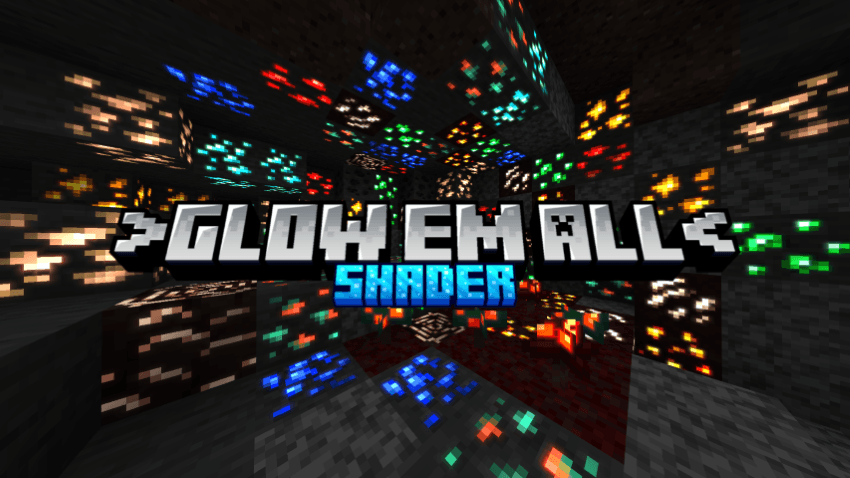 Glow Em All Shader | Glowing Ores - Minecraft Bedrock Texture Packs - CurseForge