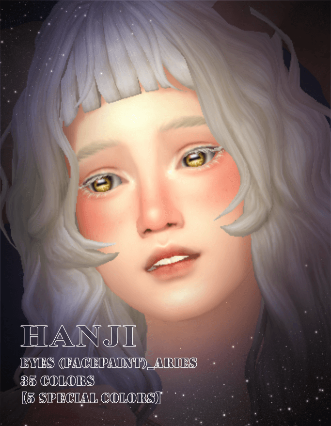 【HANJI】Eyes (Facepaint)_Aries - The Sims 4 Create a Sim - CurseForge