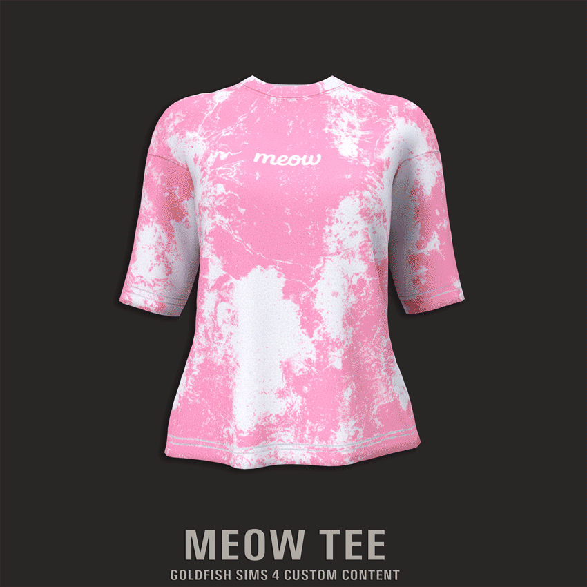 GoldFish Meow Tee 🩷 - The Sims 4 Create a Sim - CurseForge