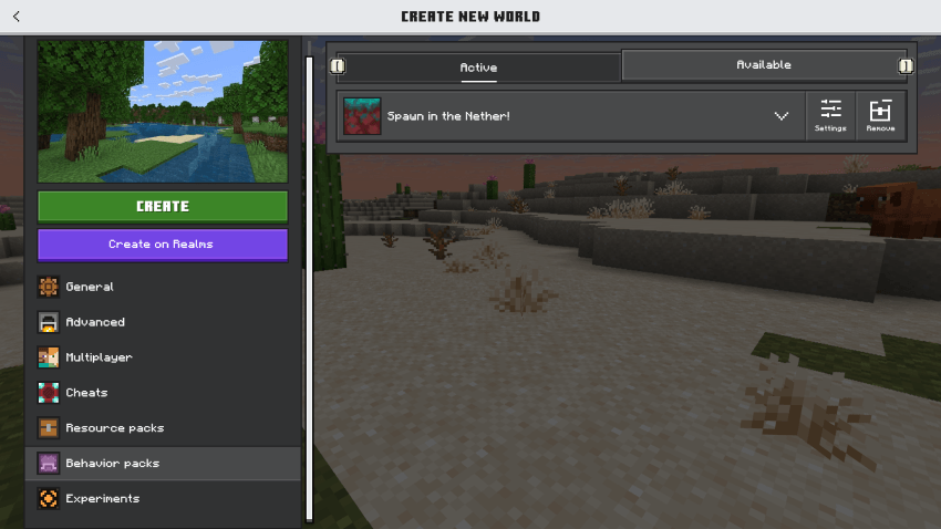 Spawn in the Nether! - Minecraft Bedrock Addons - CurseForge