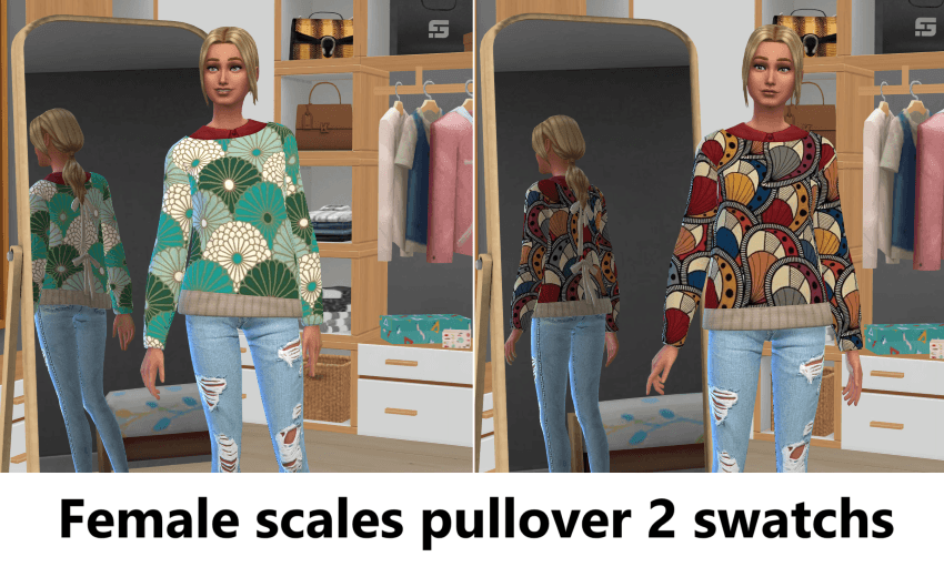 Download Female scales pullover - The Sims 4 Mods - CurseForge
