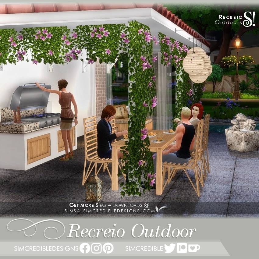 Recreio outdoor dining area 🌼🍽🌻 - The Sims 4 Build / Buy - CurseForge