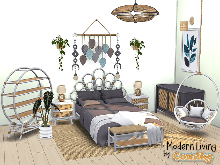 Comiko - Boho Bedroom Set - The Sims 4 Build / Buy - CurseForge