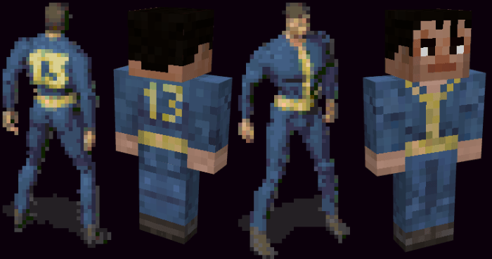 Fallout Recharged: Vault Dwellers Plethora - Minecraft Bedrock Skins ...