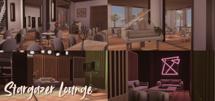 Stargazer Lounge – Rooftop Cocktail Bar | No CC | Functional - The Sims ...