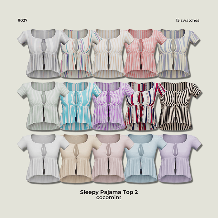 [cocomint] Sleepy Pajama Set - The Sims 4 Create a Sim - CurseForge