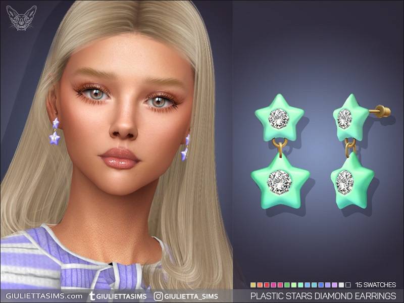 Plastic Stars Diamond Earrings - The Sims 4 Create a Sim - CurseForge