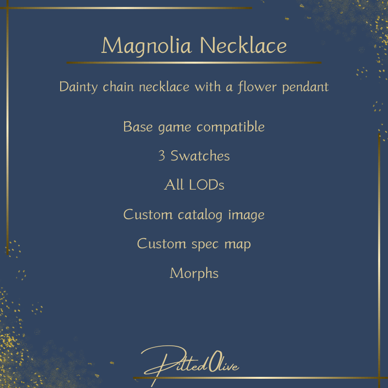 Magnolia Necklace - The Sims 4 Create a Sim - CurseForge