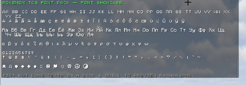 Pokemon TCG Font Pack - Minecraft Resource Packs - CurseForge