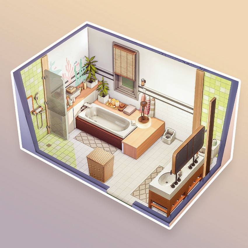 Download Small Family Bathroom - No CC - The Sims 4 Mods - CurseForge