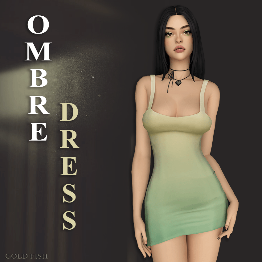 GoldFish Ombre Dress - The Sims 4 Create a Sim - CurseForge