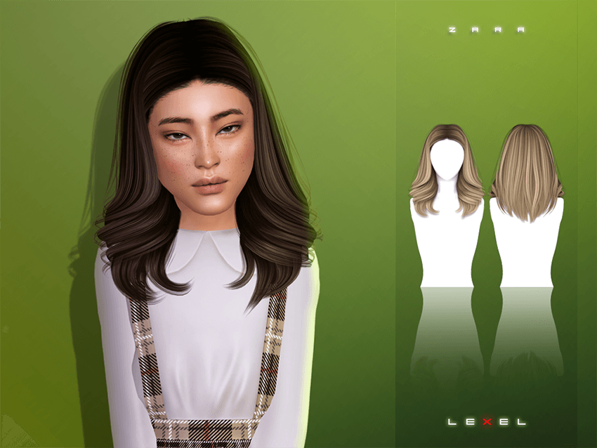 LEXEL - Zara (child hairstyle) - The Sims 4 Create a Sim - CurseForge