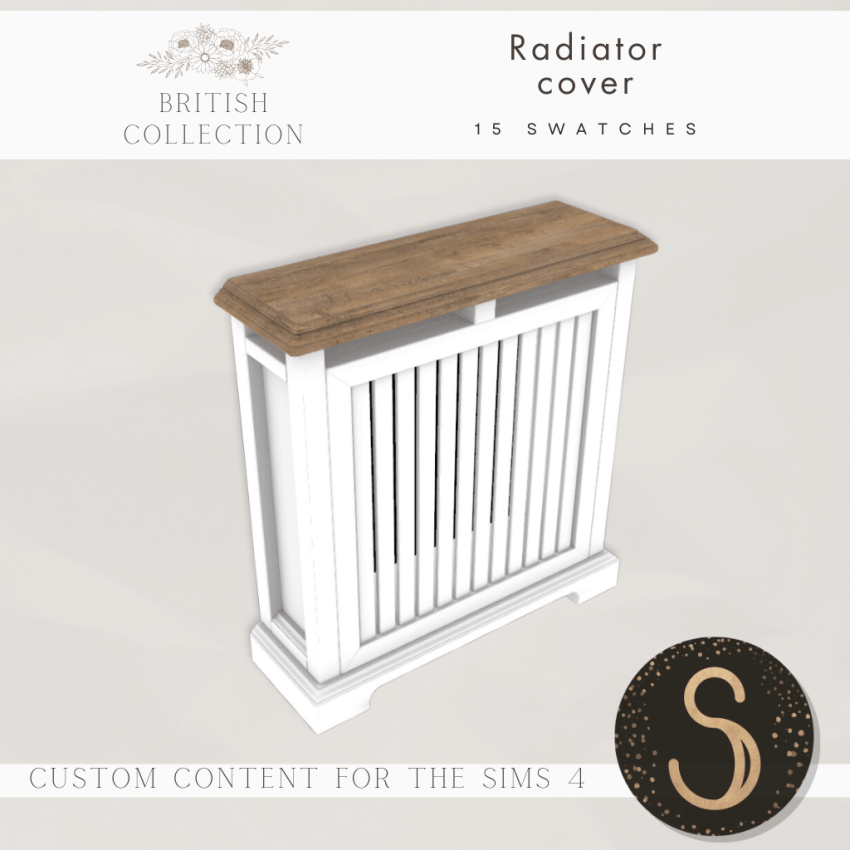 Sims4Luxury - British 2024 - Radiator cover - The Sims 4 Build / Buy ...
