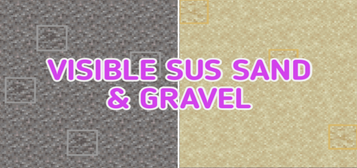 Visible Sus Sand And Gravel - Minecraft Bedrock Texture Packs - CurseForge