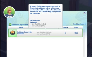 Recipe - Cabbage Soup with Croutons - The Sims 4 Mods - CurseForge