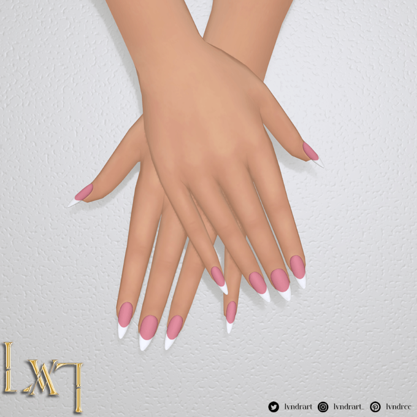 Autumn French Almond Nails - The Sims 4 Create a Sim - CurseForge