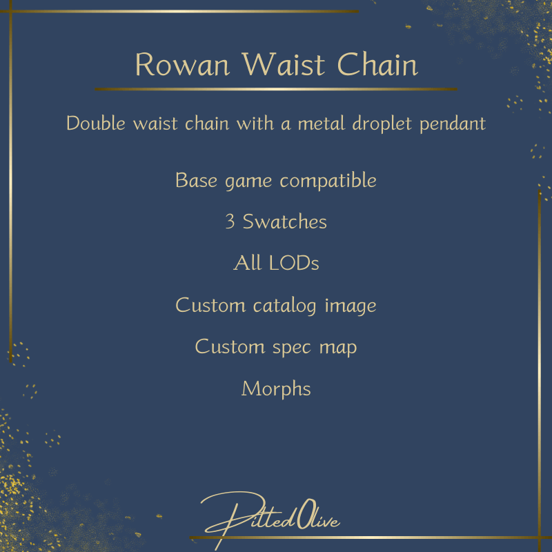 Rowan Waist Chain - The Sims 4 Create a Sim - CurseForge