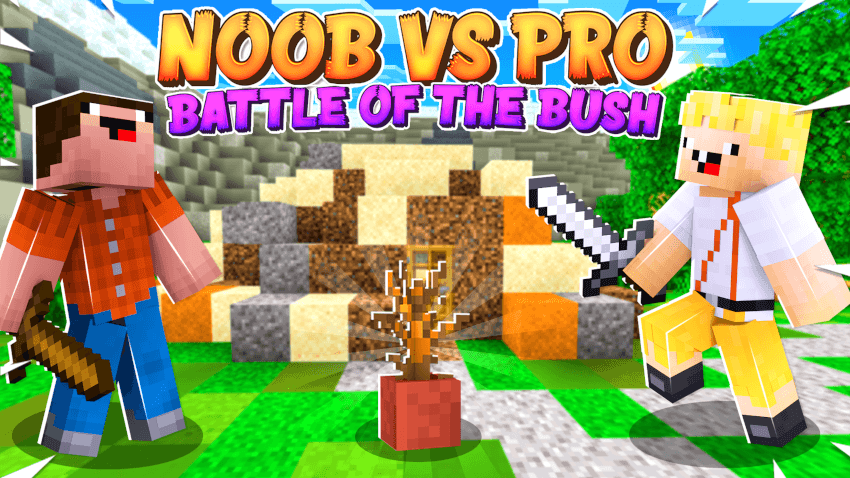 Noob Vs Pro - Battle Of The Bush - Bedrock Edition - Minecraft Bedrock Maps - CurseForge