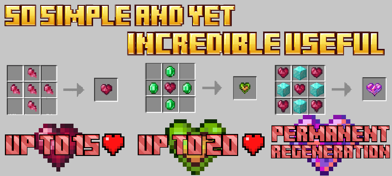 Crystal hearts in Minecraft - Minecraft Bedrock Addons - CurseForge
