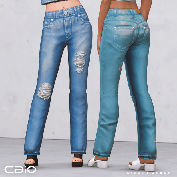 Ripped Jeans (Caiocc) - The Sims 4 Create a Sim - CurseForge