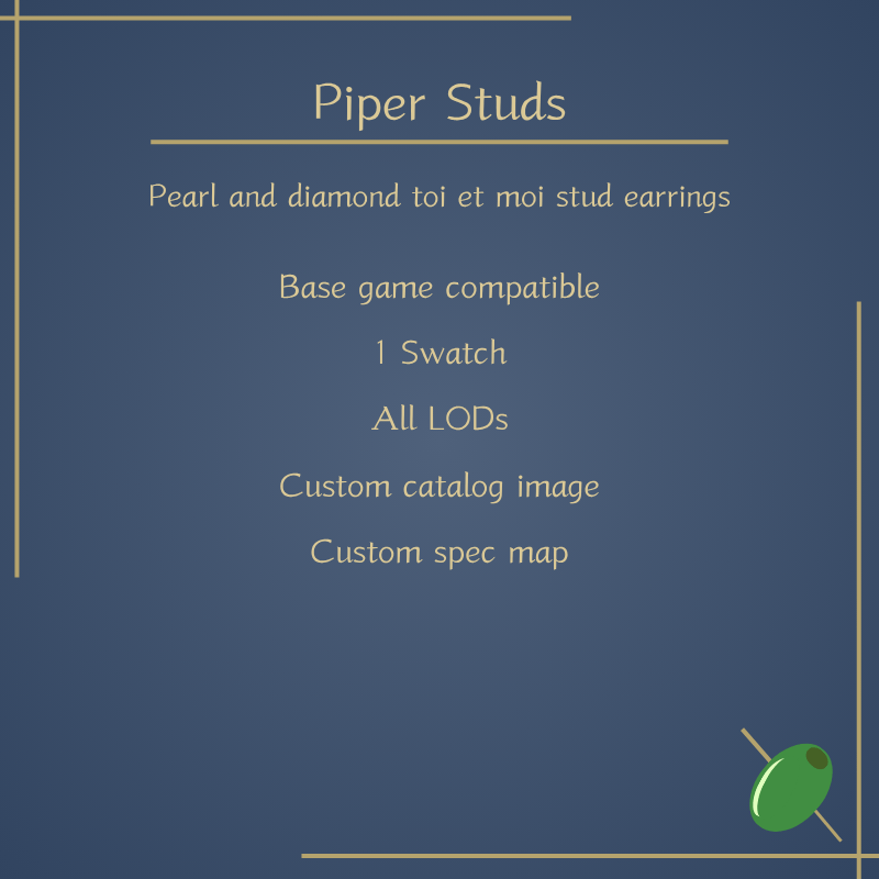 Piper Earrings - The Sims 4 Create a Sim - CurseForge