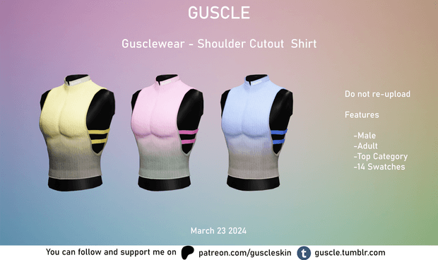 Gusclewear - Shoulder Cutout Shirt - The Sims 4 Create a Sim - CurseForge