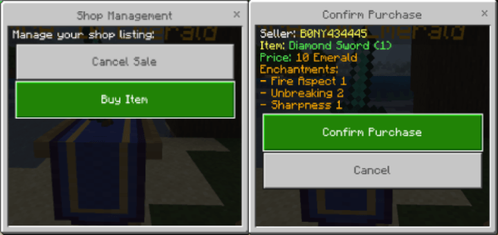 Item Shops Addon V2.6 - Minecraft Bedrock Addons - CurseForge