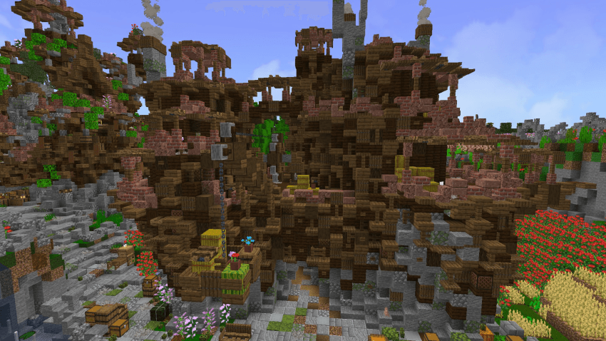 Medieval Fishing Town in the Swamp Biome - Minecraft Bedrock Maps ...