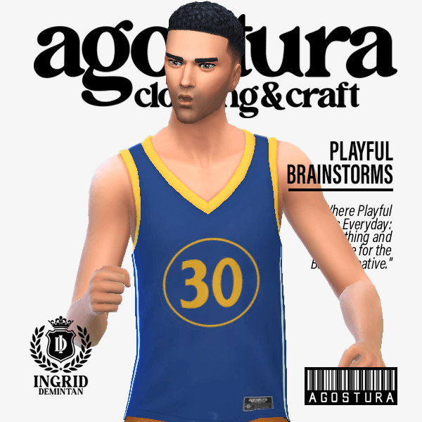 IDxA Basketball Jersey | Blue - The Sims 4 Create a Sim - CurseForge