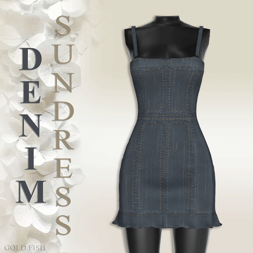 GoldFish Denim Sundress 👖 - The Sims 4 Create a Sim - CurseForge