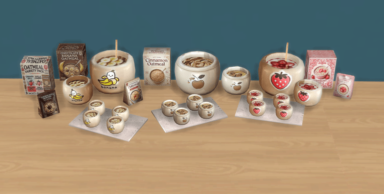 RECIPE - Breakfast Oatmeal SET - The Sims 4 Mods - CurseForge