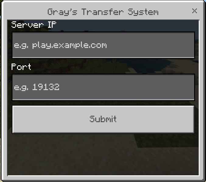 Gray's Transfer System - Minecraft Bedrock Scripts - CurseForge