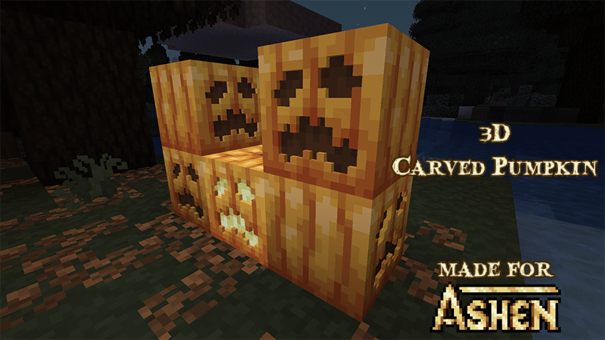 Carved 3D Pumpkin for Ashen16x - Minecraft Resource Packs - CurseForge